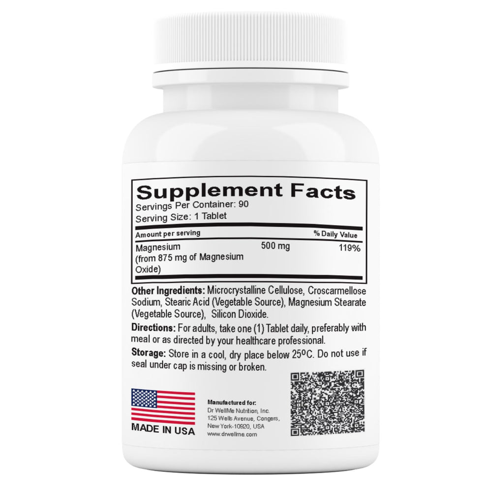 Magnesium 500 mg - 90 Tablets – Dr. WellMe
